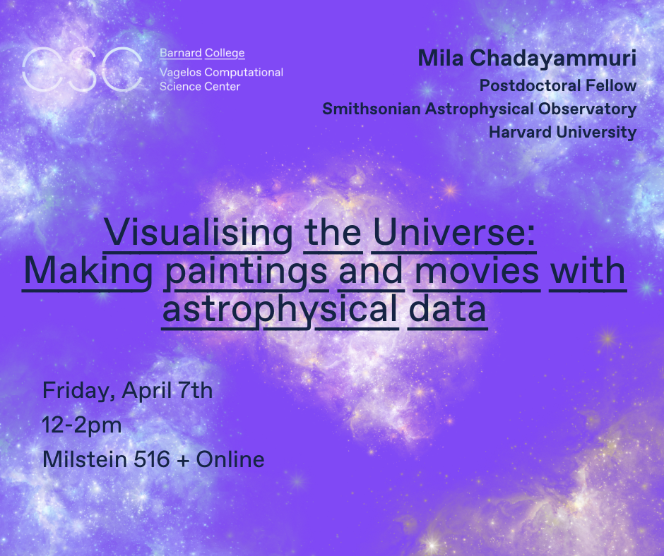 CSC Workshop: Visualising the Universe | Barnard Computational Science Center